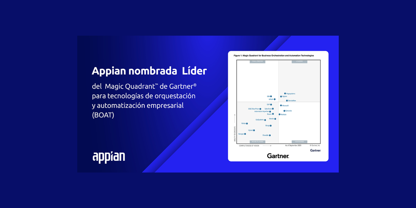 Appian es nombrada líder en el primer Gartner® Magic Quadrant™ para las ...